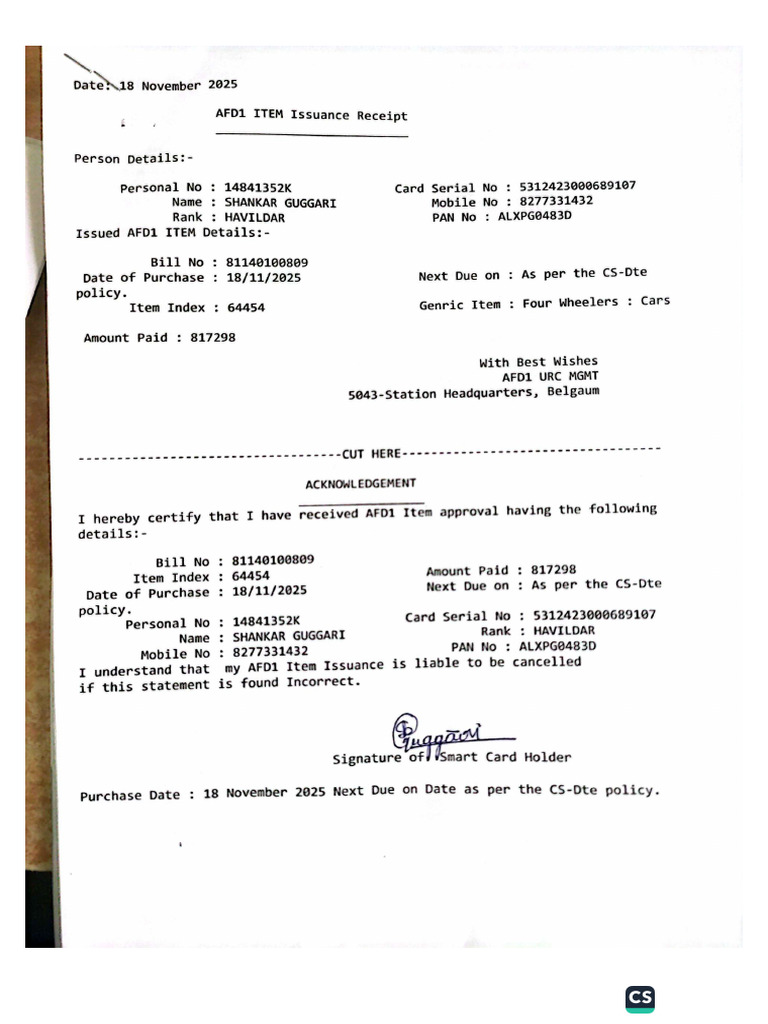 Csd Shankar Gugari | PDF