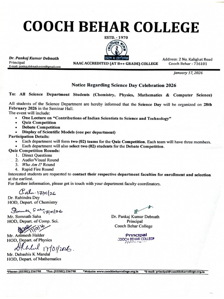 Notice Science Day | PDF