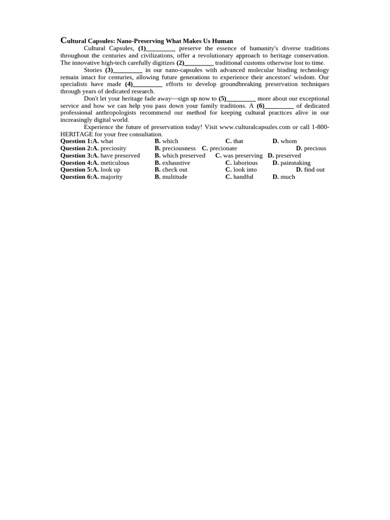 Cultural Capsules | PDF