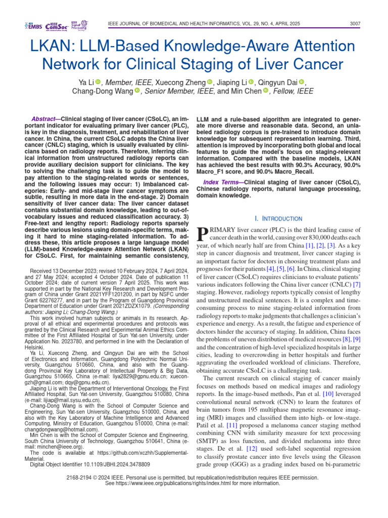 LKAN LLM-Based Knowledge-Aware Attention Network For Clinical Staging ...