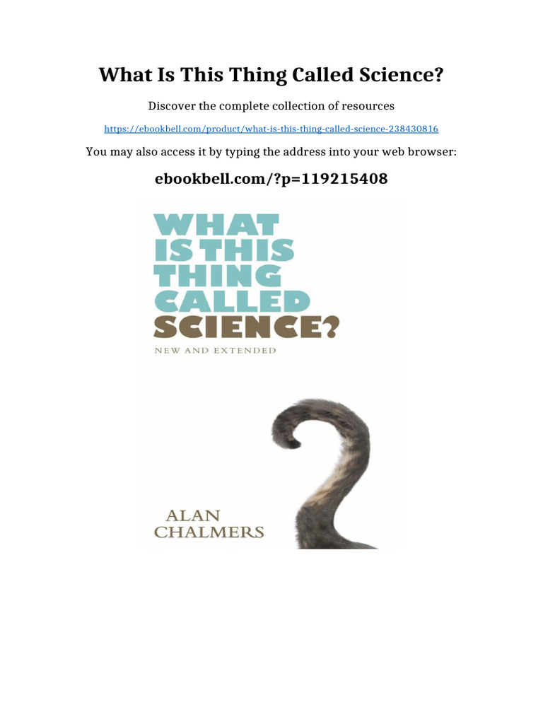 What Is This Thing Called Science? online reading | PDF | Revelation ...