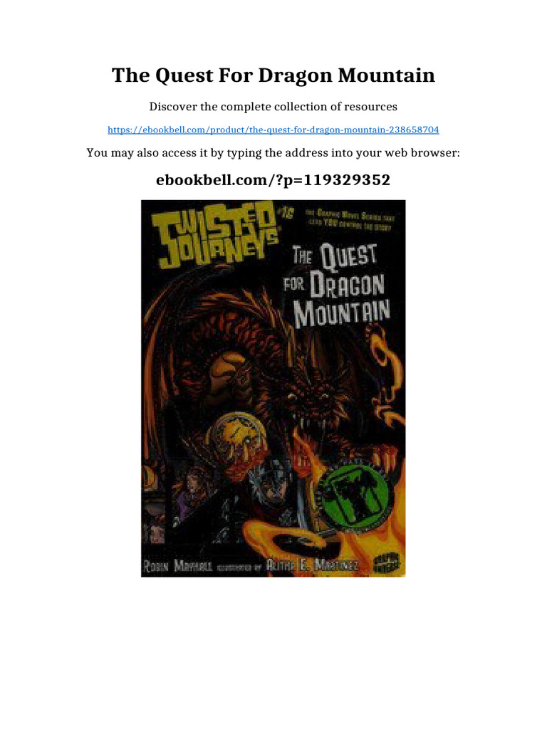 The Quest For Dragon Mountain Available Full Chapters | PDF