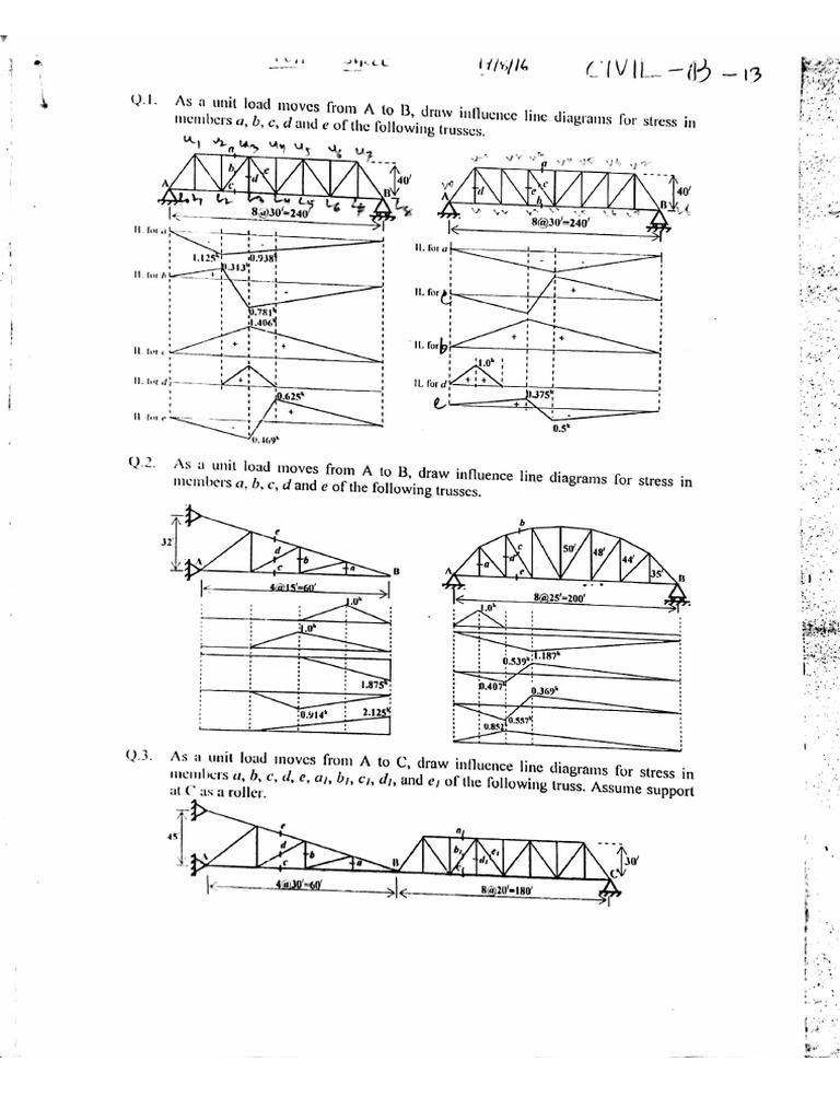 IL-Truss & Beam Problem (1) | PDF