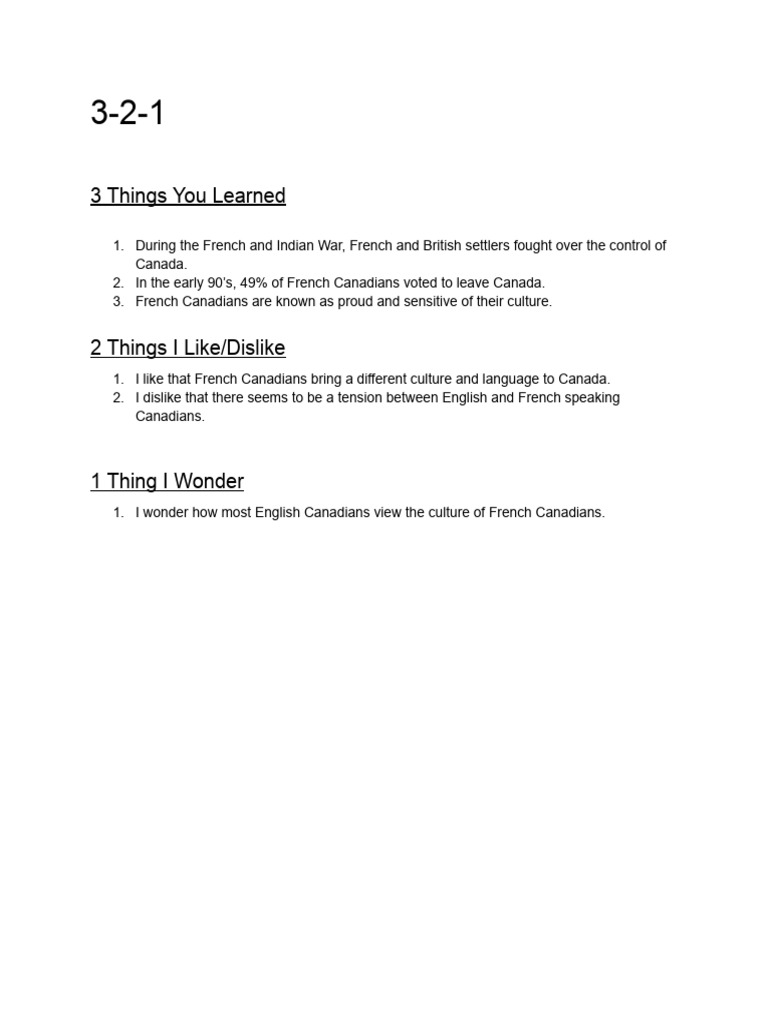 3-2-1 - Does English Canada Hate French Canada | PDF