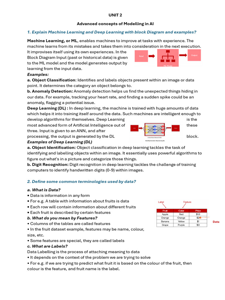 Unit 2 Notes | PDF | Machine Learning | Deep Learning