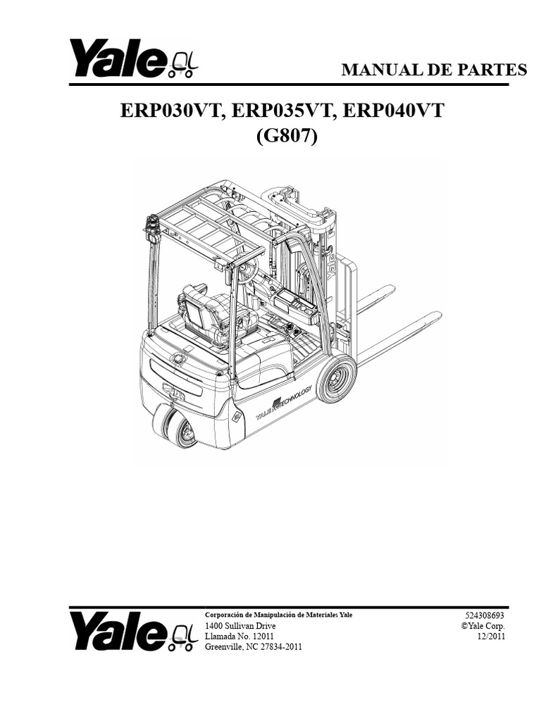 912252418-YALE-ERP40-G807 | PDF | Máquina elevadora | Bomba