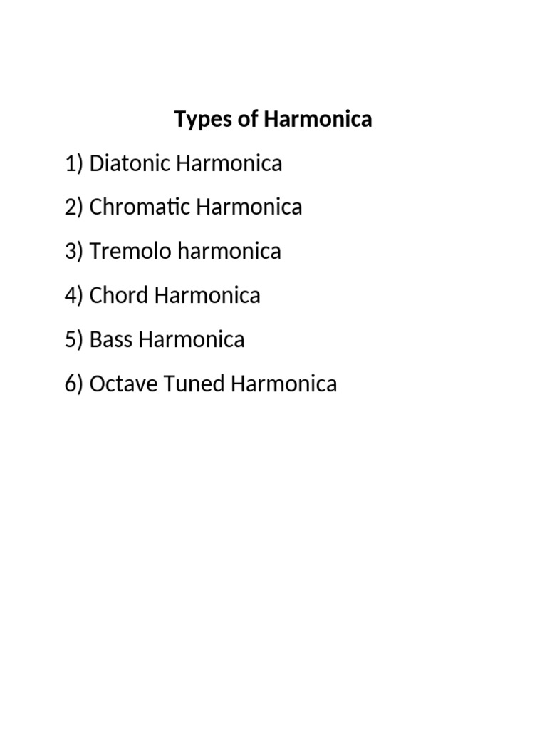 Types of Harmonica | PDF