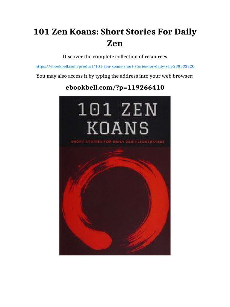 101 Zen Koans: Short Stories For Daily Zen: Discover The Complete ...