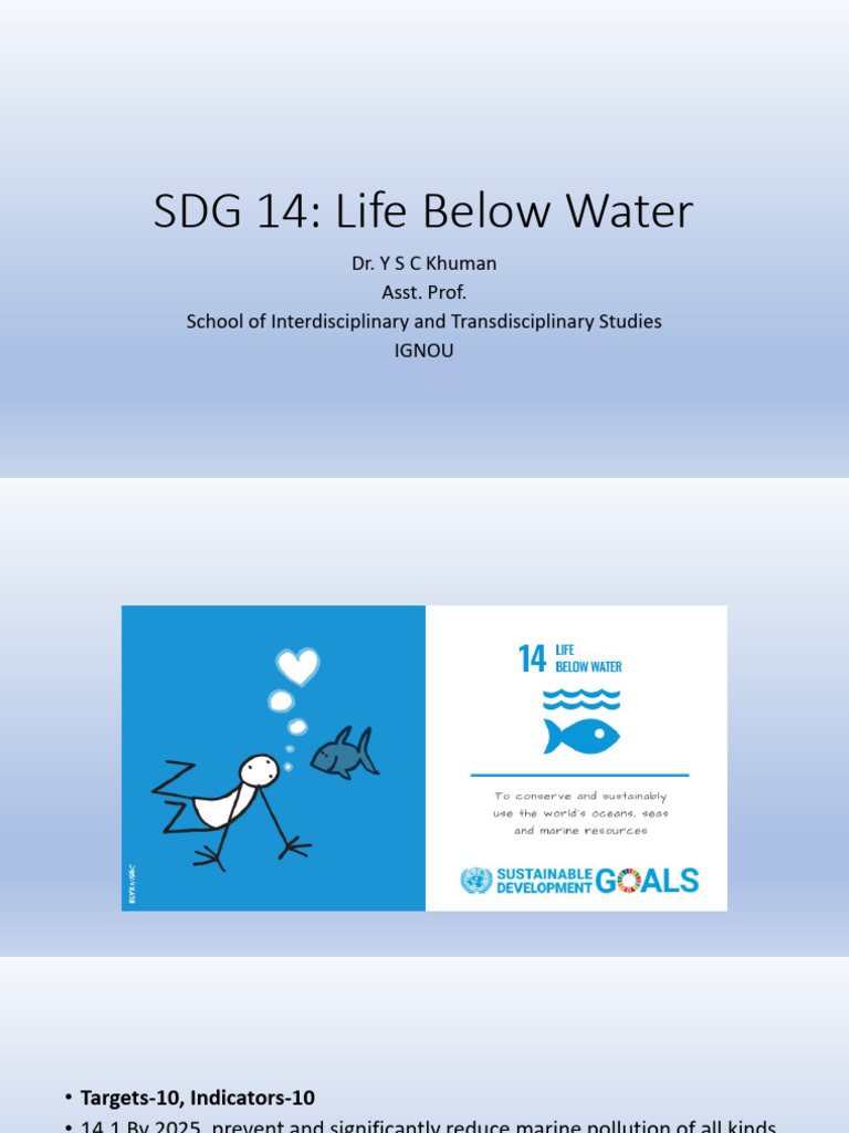 U4 SDG 14 Life Below Water Editor | PDF | Natural Environment | Earth ...