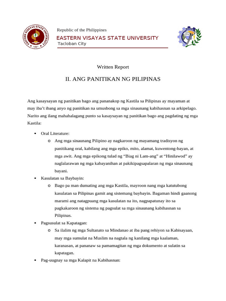 Ang Panitikan NG Pilipinas | PDF