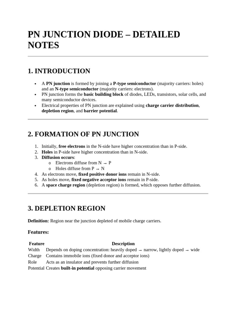 Pn Junction Diode | PDF | Rectifier | P–N Junction