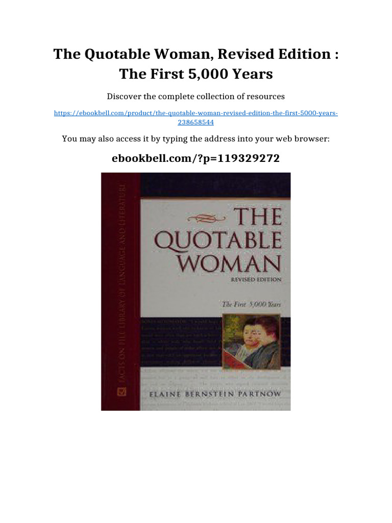 The Quotable Woman, Revised Edition: The First 5,000 Years Newest ...