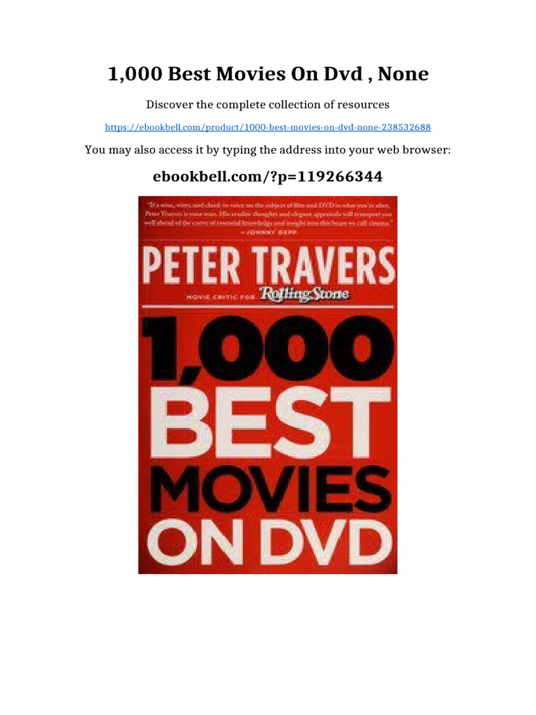 1,000 best movies on DVD , None available instanly | PDF | Intellectual ...