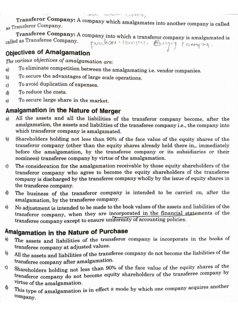 Amalgamation Notes | PDF