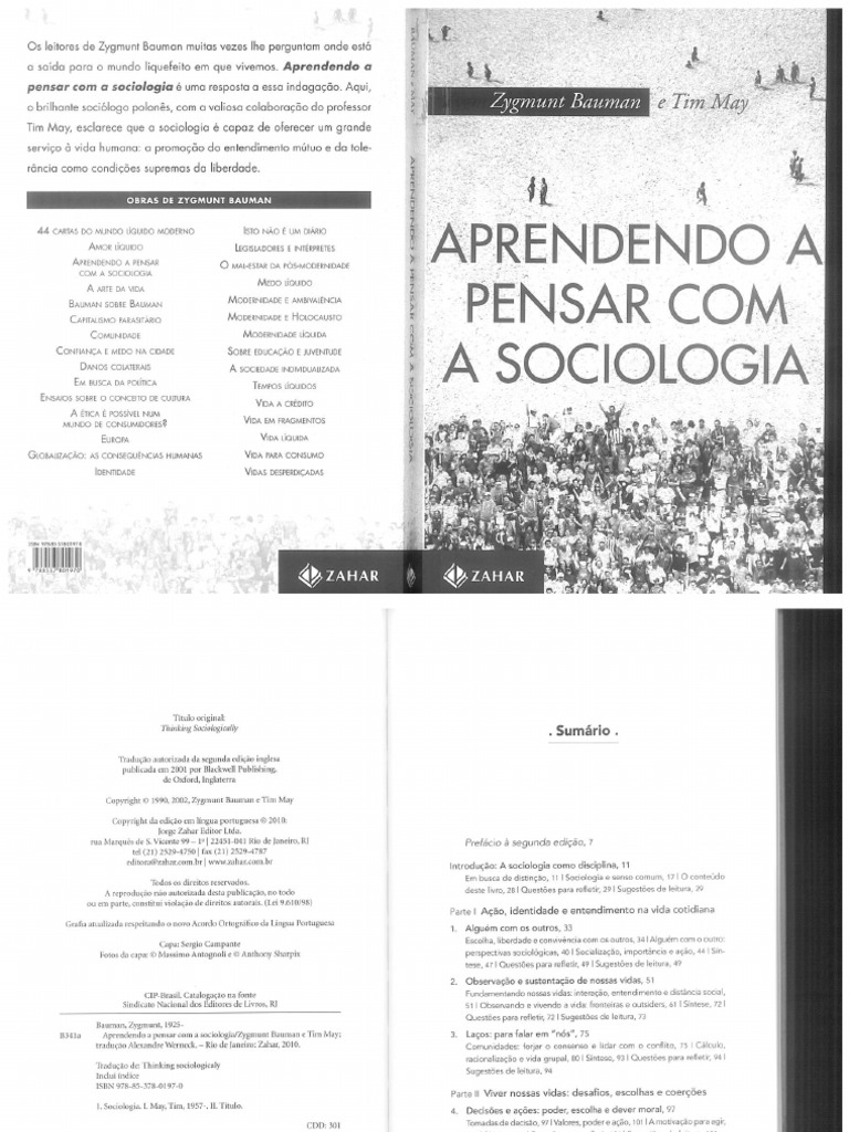Bauman z Aprendendo a Pensar Com a Sociologia | PDF
