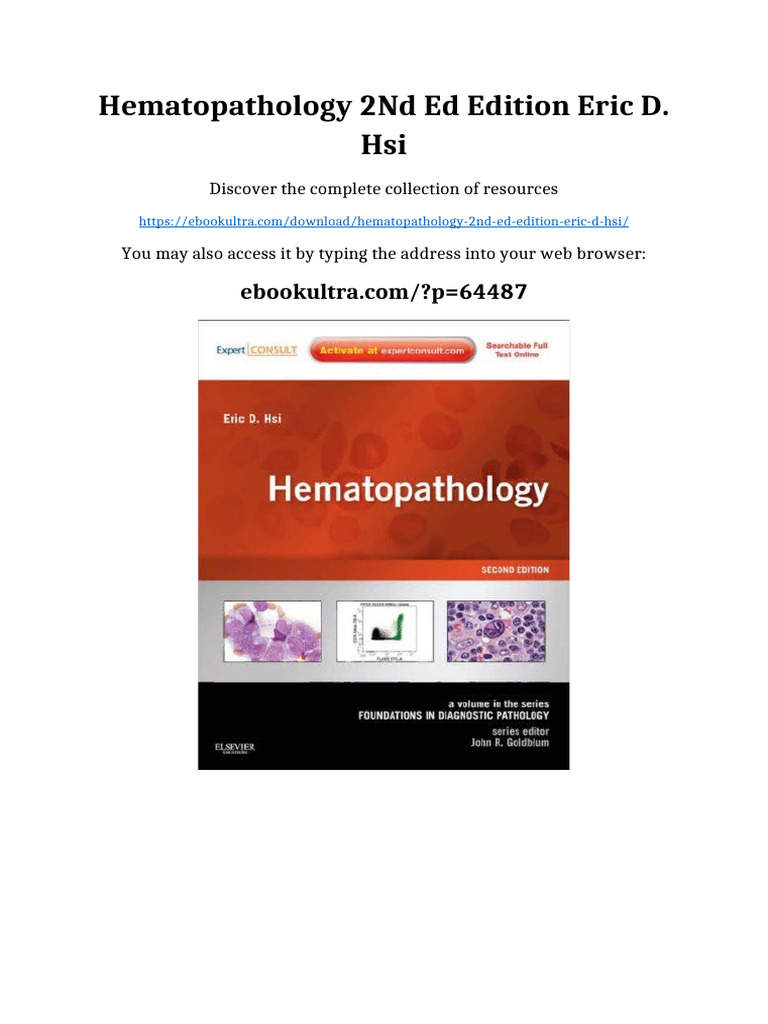 Hematopathology 2nd Ed Edition Eric D. Hsi Digital Version 2025 | PDF ...