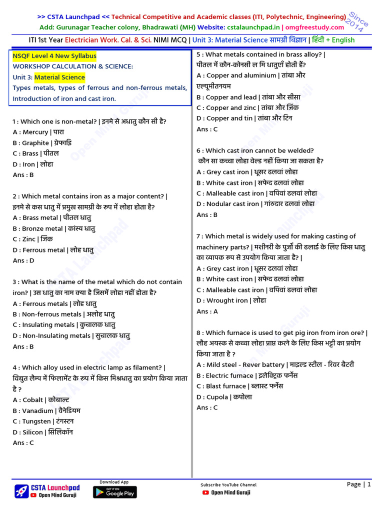 3-Material-Science-Hindi-1st-Year-Hindi | PDF
