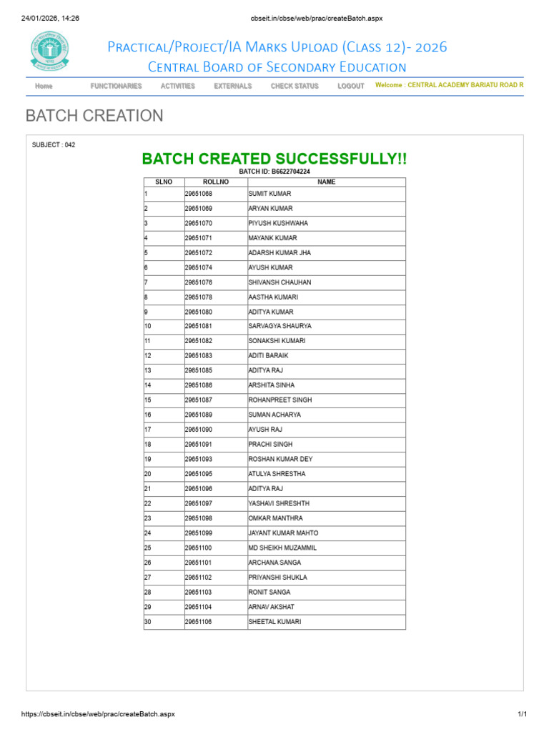 24cbseit.in Cbse Web Prac CreateBatch.aspx-2 | PDF | Secondary Education