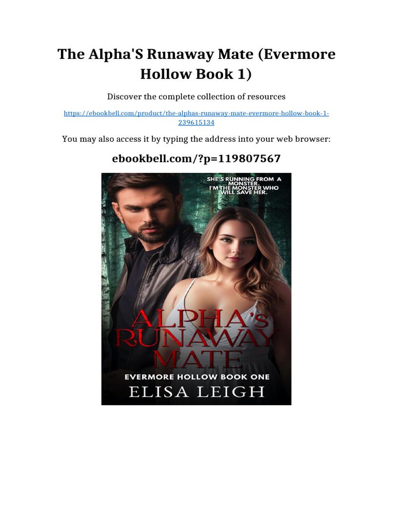 The Alpha's Runaway Mate (Evermore Hollow Book 1) Kindle & PDF Formats ...
