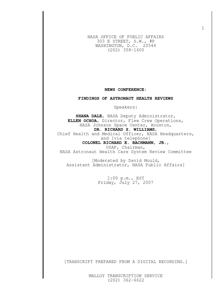 Dedication of Aerospace Medical Center | PDF