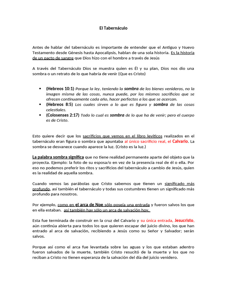 El Tabernáculo | PDF | eucaristía | Cristo (título)