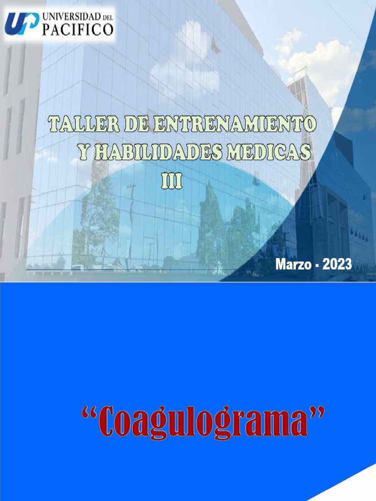 Coagulograma | PDF | Coagulación | Medicina