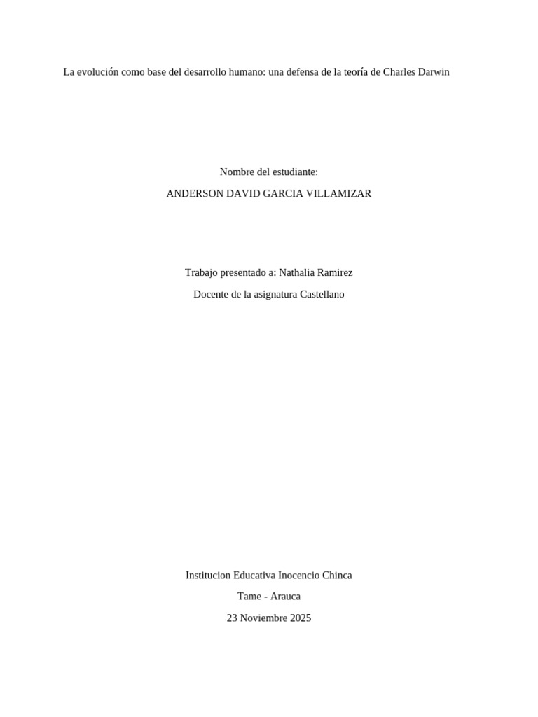 Charles Anderson | PDF | Evolución | Adaptación