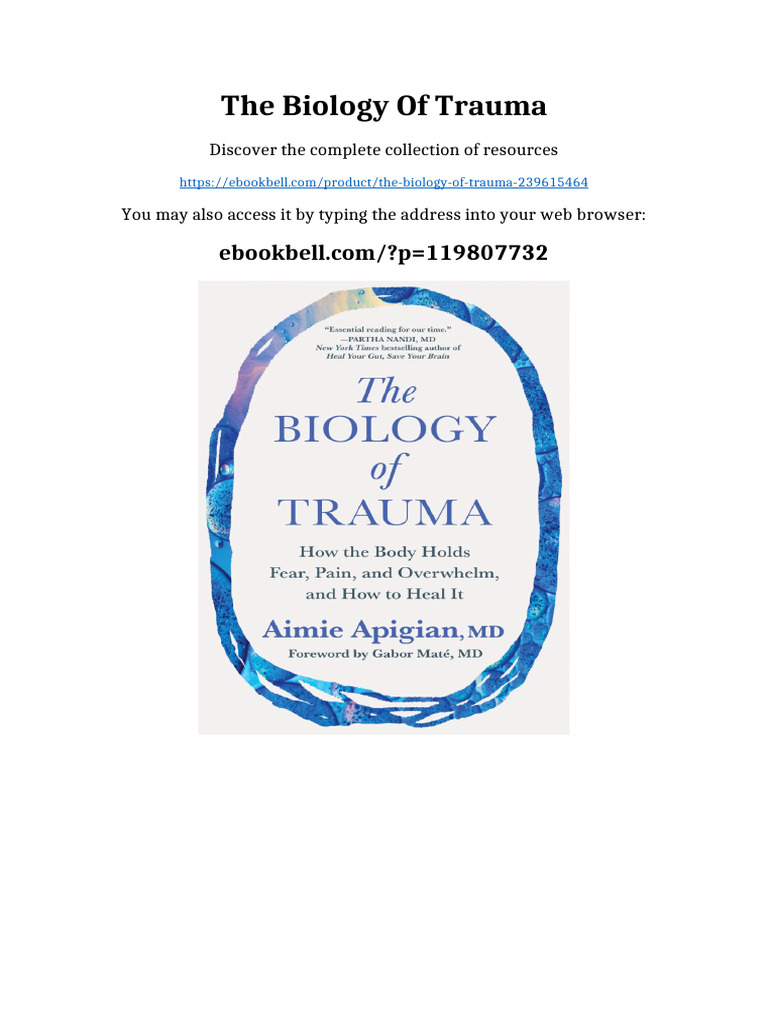 The Biology of Trauma sample | PDF | Property | Intellectual Property