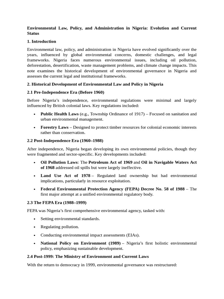 Environmental Law | PDF | Environmental Law | Environmental Impact ...
