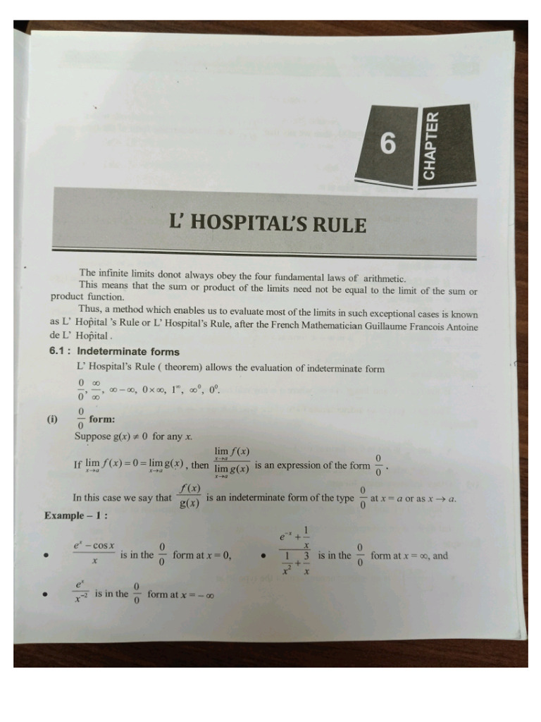 L'hospital' Rule | PDF