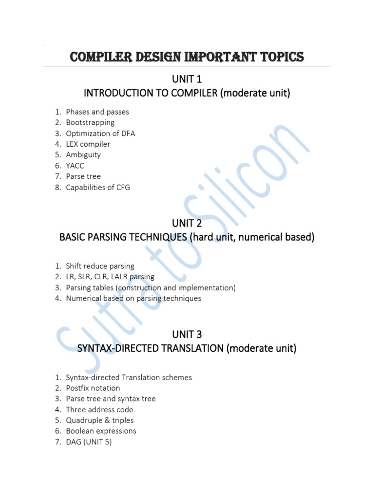Important Topic | PDF