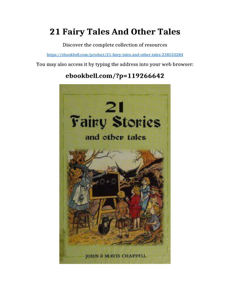 21 fairy tales and other tales available full chapters | PDF | Paul The ...