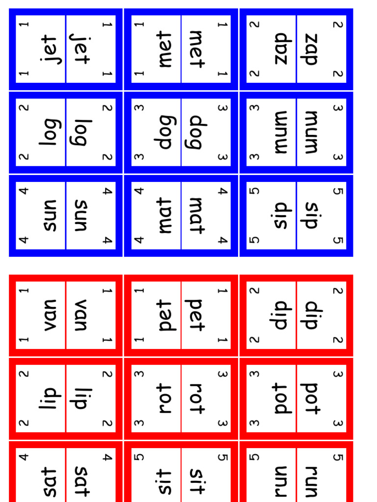 UNOStyleCVCLiteracyWordCardGame 1 | PDF