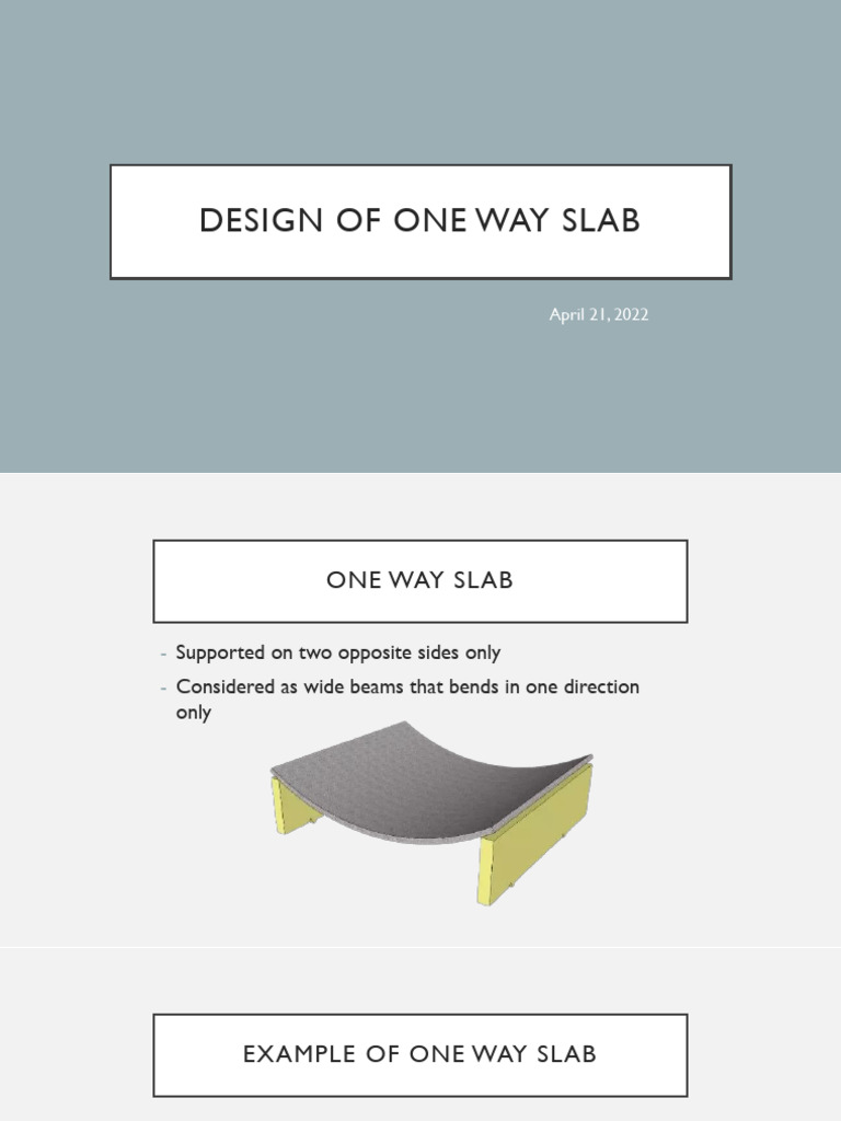 Design of One Way Slab (Process) | PDF | Pascal (Unit) | Structural ...
