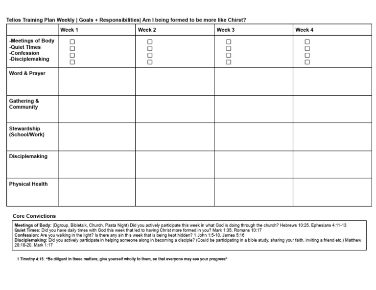 Telios Training Plan Weekly | PDF