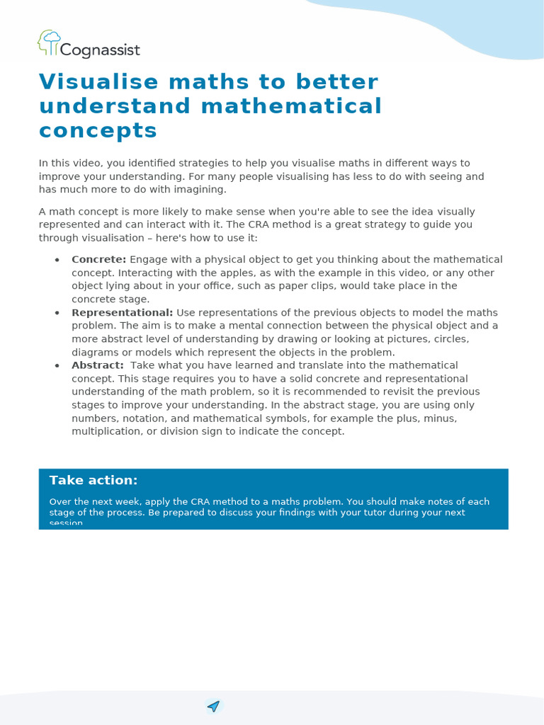 Visualise Maths To Better Understand Mathematical Concepts | PDF
