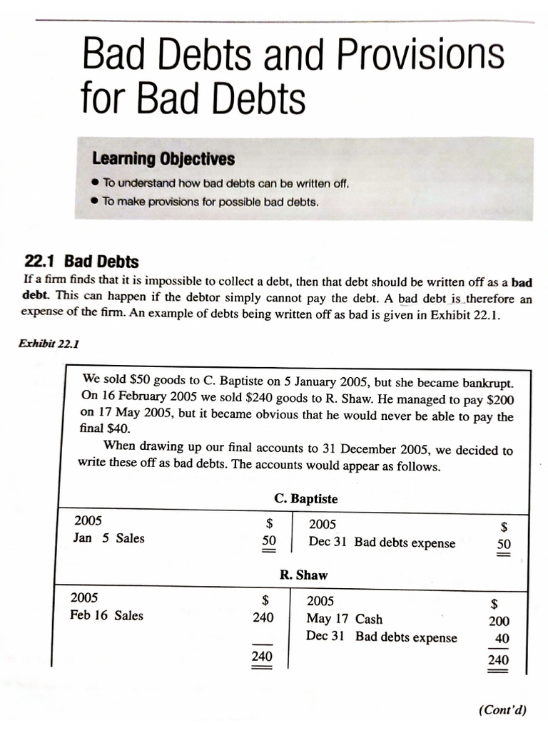 Bad Debt | PDF