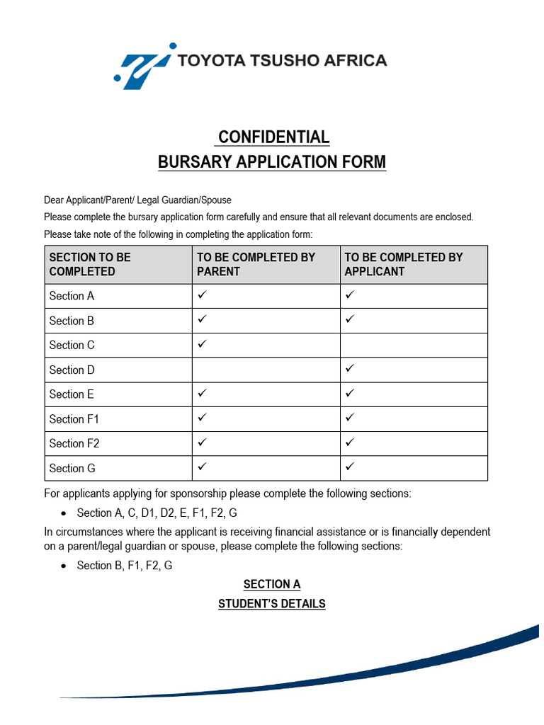 Bursary Application Form 2026 Master | PDF | Information | Consent