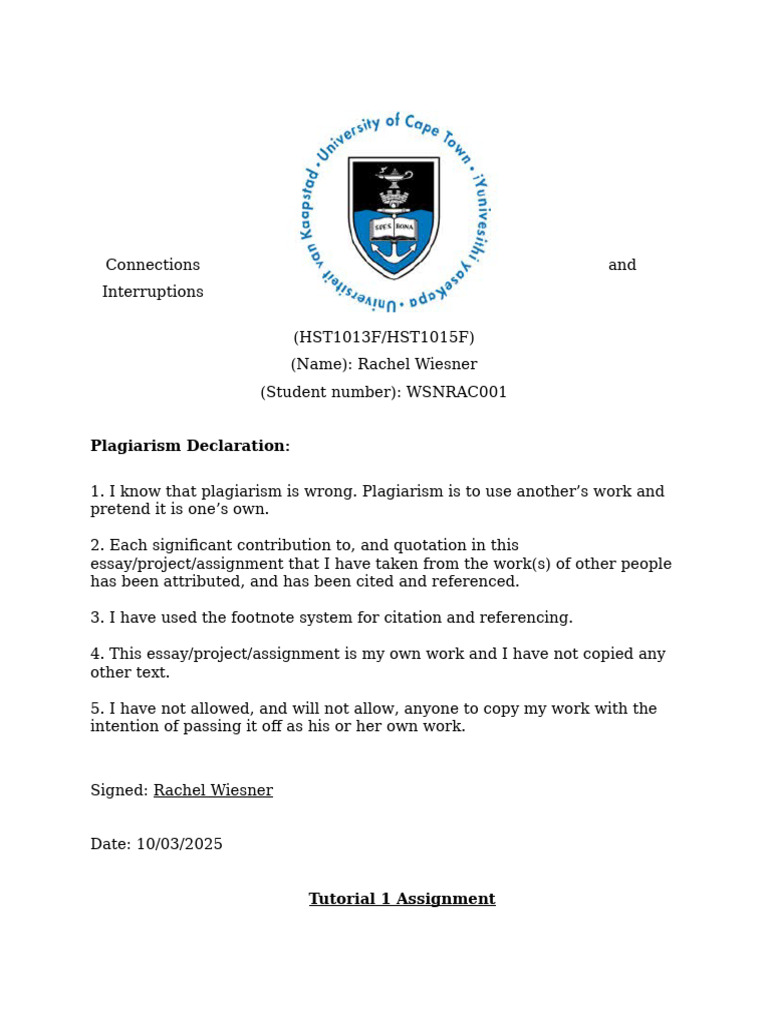 Tutorial 1 Assignment Template | PDF | Fear | Love