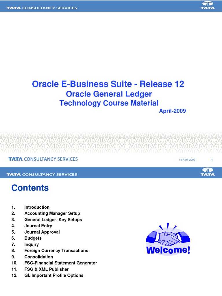 Oracle General Ledger R12 - Technology Course Material V1.0 | PDF ... Oracle General Ledger R12 - Technology Course Material V1.0 | PDF ...