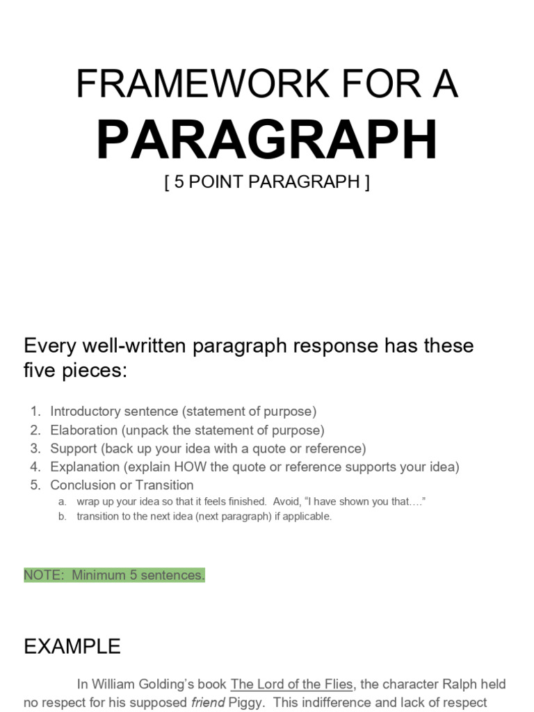 5-Point Paragraph Framework | PDF | Chess Openings | Chess Theory