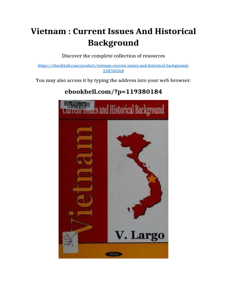 Vietnam: Current Issues and Historical Background Full Digital Chapters ...