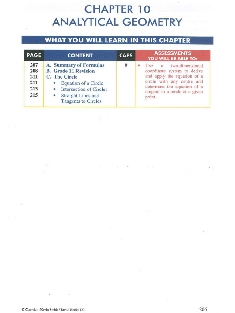 Analytical Geometry Gr12 | PDF