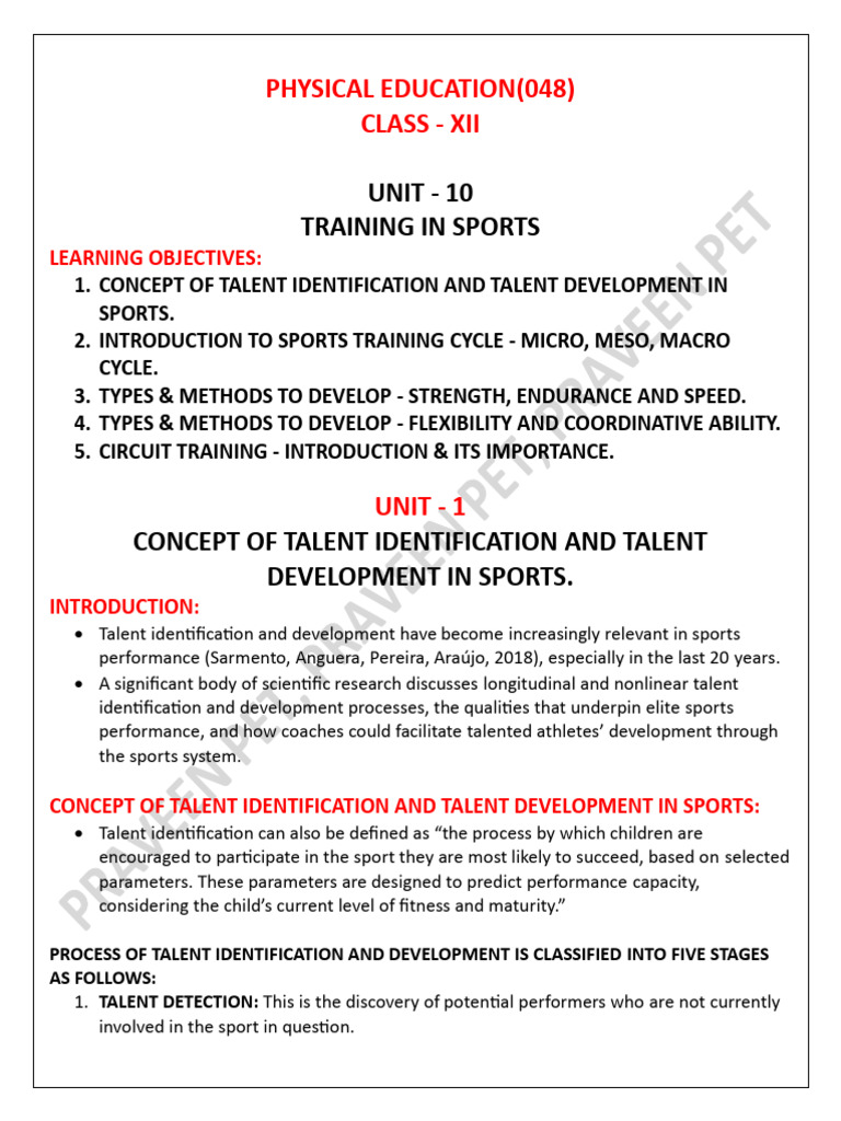 PE GRADE 12th UNIT 10 (NOTES) | PDF | Flexibility (Anatomy ...