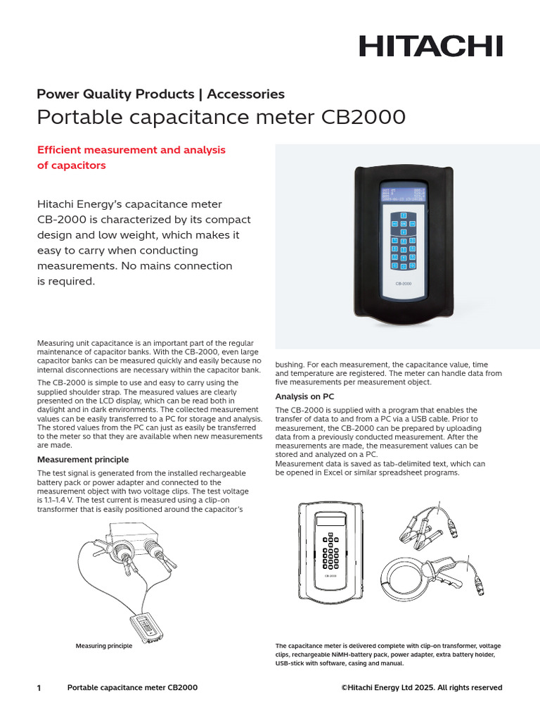 1HSM 9543 32-10en - EN - A - Portable Capacitance Meter CB-2000 | PDF ...
