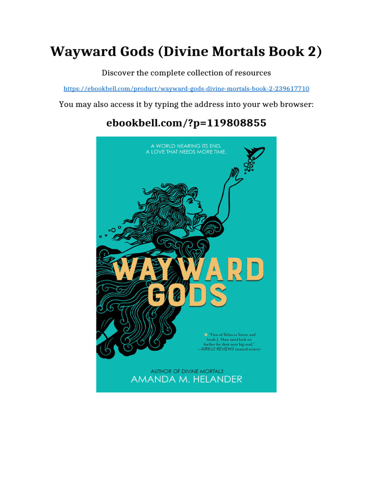 Wayward Gods (Divine Mortals Book 2) pdf version | PDF | Intellectual ...