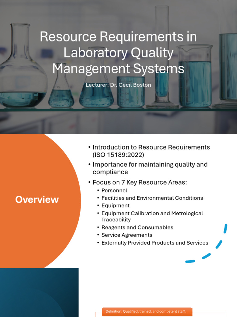 Resource Requirements in Laboratory Quality Management Systems | PDF ...