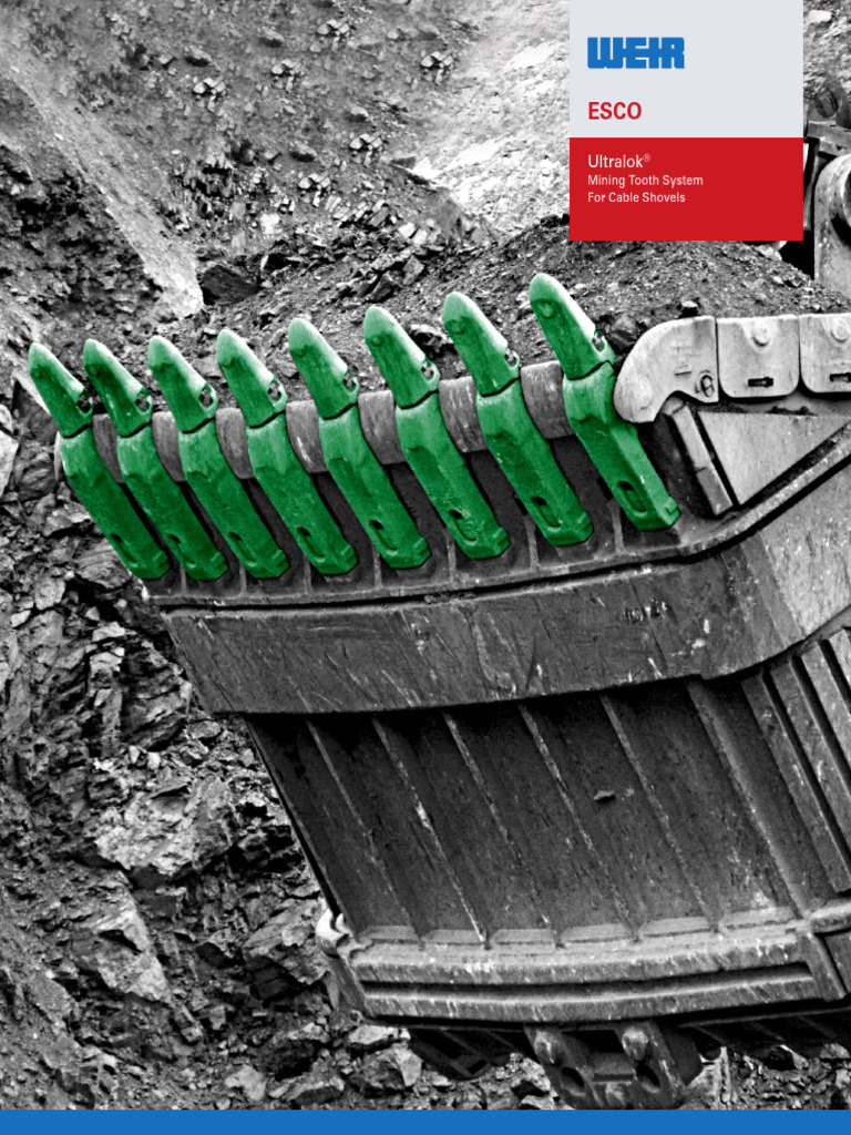Esco Ultralok Mining Tooth System for Cable Shovels (1) | PDF | Wear