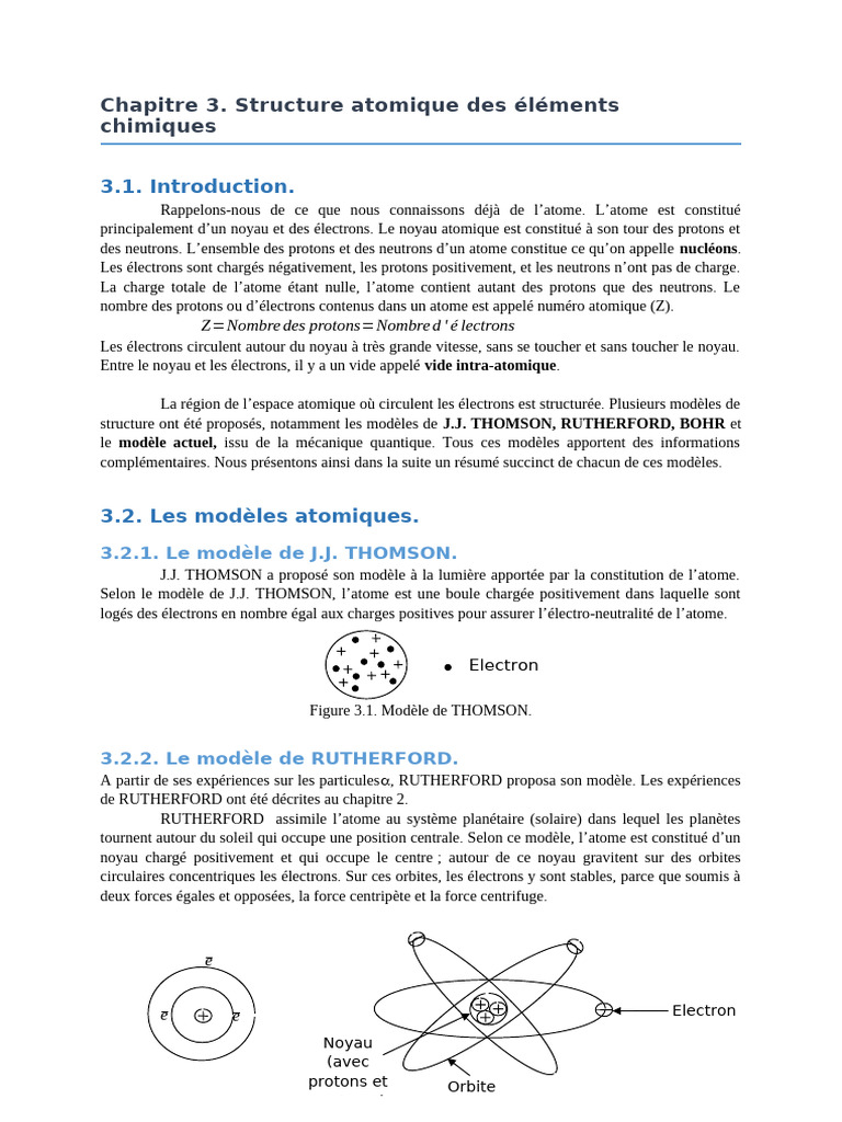 Chimie Générale Structure Atomique | PDF | Orbitale atomique | Atomes
