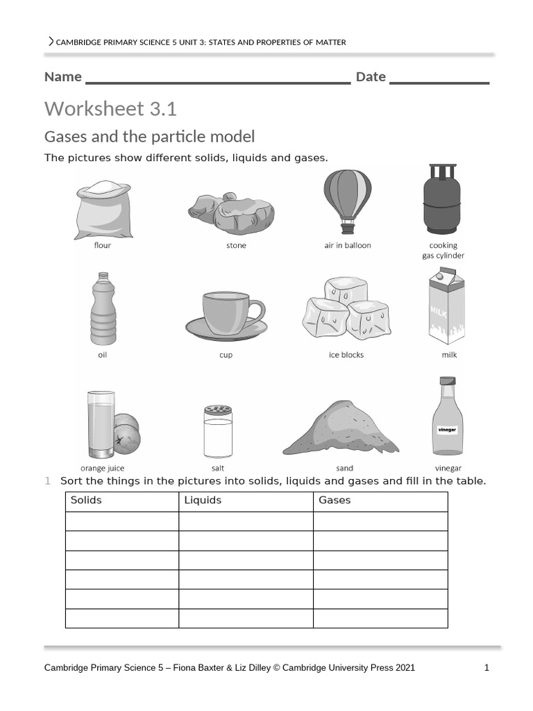 756930036 P Science 5 Worksheets Unit 3 | PDF | Solubility | Water